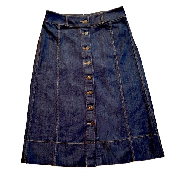 kate spade | Skirts | Kate Spade Broome Street Denim Skirt Goldthread ...